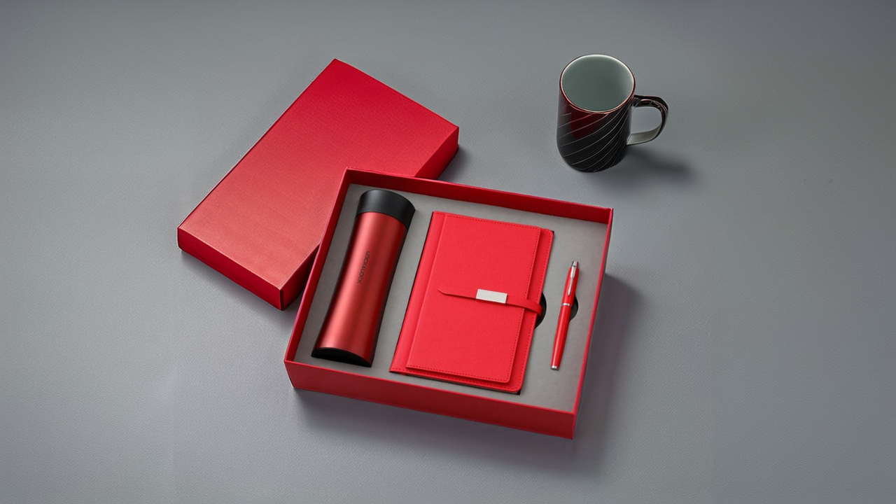 Practical Business Gift Box - Thermos Cup Notebook & USB Disk Set