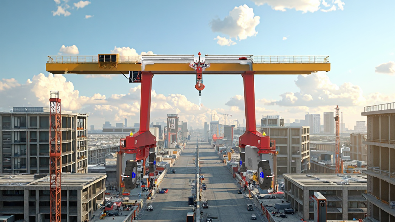 20-100 Ton Container Straddle Carrier Electric/Hydraulic Gantry Crane ...