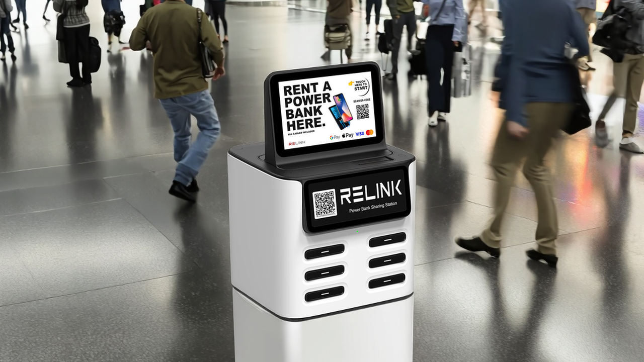 Relink 6 Slots Power Bank Rental With Software App Shared Power Bank ...