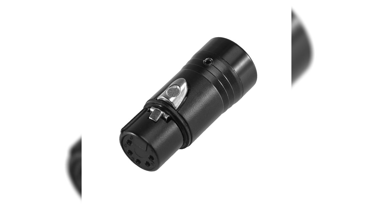 DMX Low Profile Audio Gold 5 Pin Right Angle XLR Male Female Connector ...
